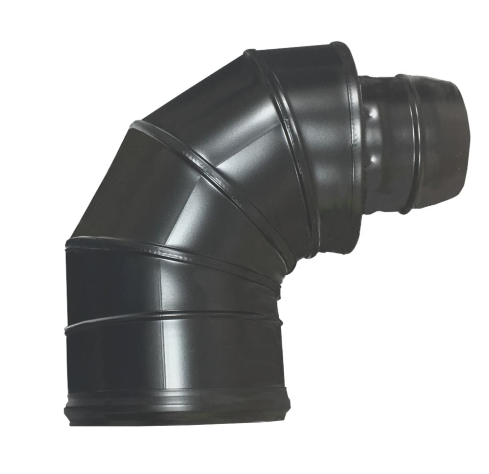 Grant Green External High Level Terminal Elbow Black - Screwfix