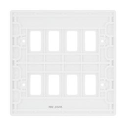 British General Nexus 800 Grid 8-Module Grid Faceplate White - Screwfix