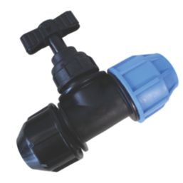 FloPlast MDPE Stop Cock 25mm x 15mm - Screwfix