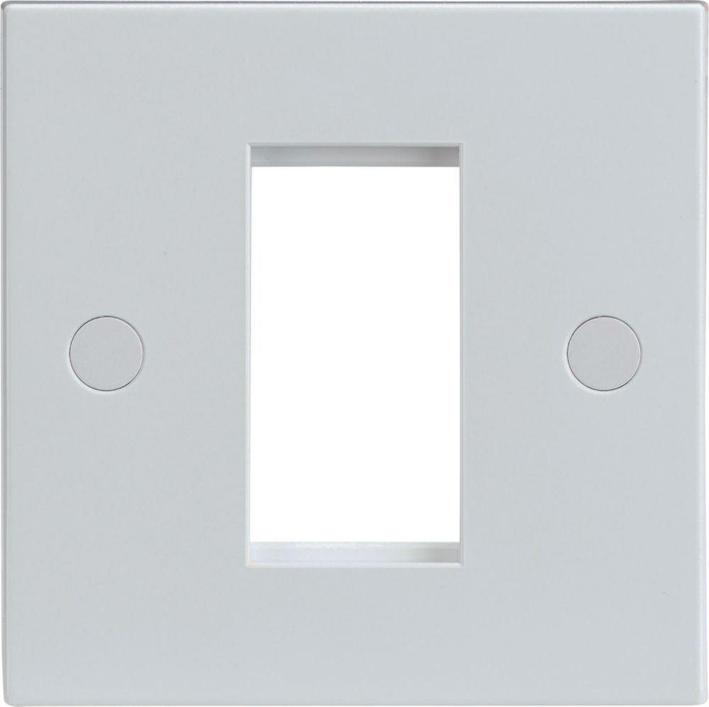 Knightsbridge Raised Square 1-Module Modular Faceplate White - Screwfix