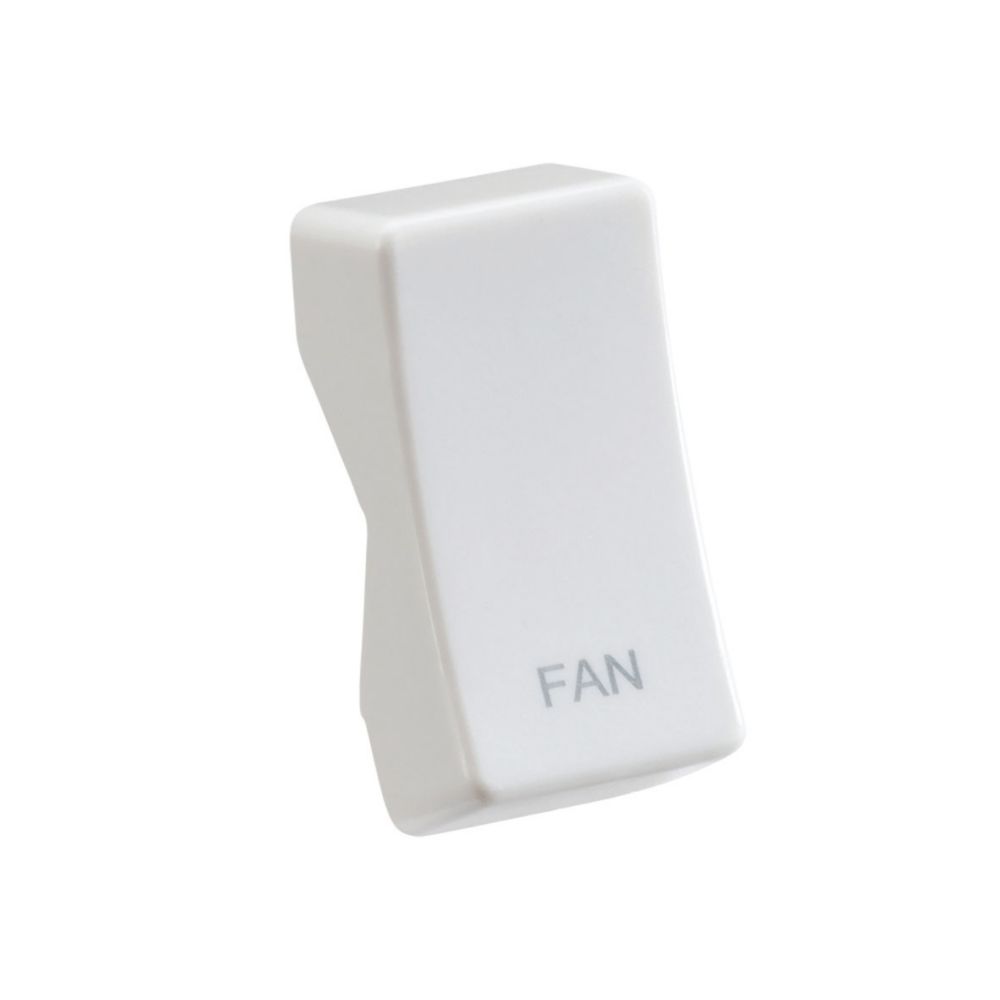 Knightsbridge 'FAN' Switch Cover White - Screwfix