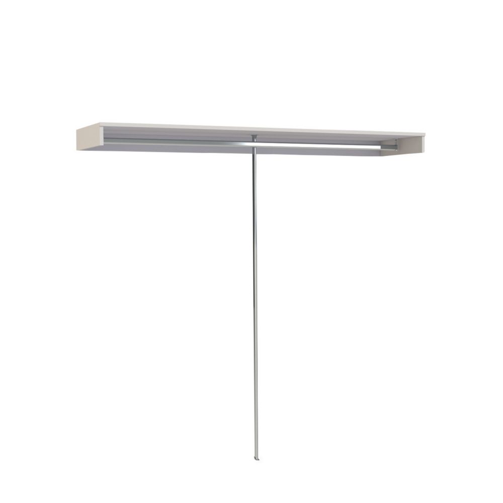 Spacepro Interior Unit Shelf with Hanger Bar Cashmere 2700mm x 110mm ...