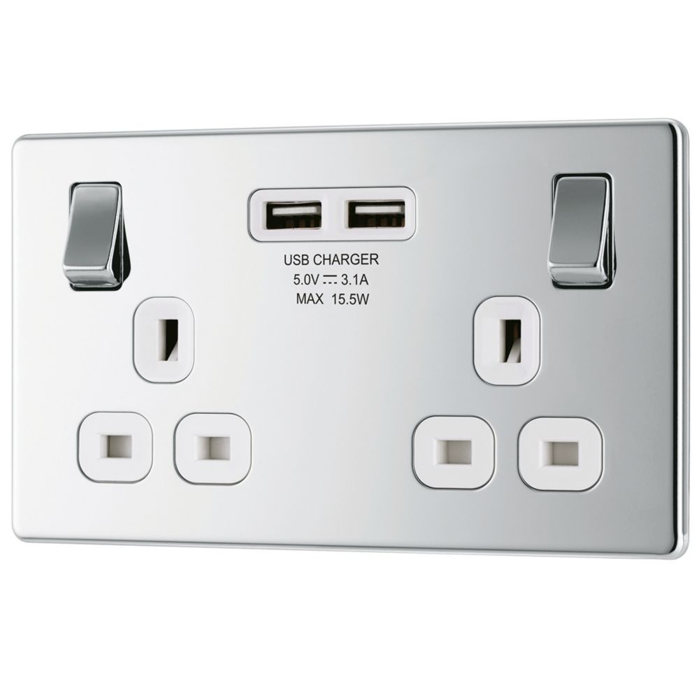 2 Gang USB Sockets | Switches & Sockets | Screwfix.com