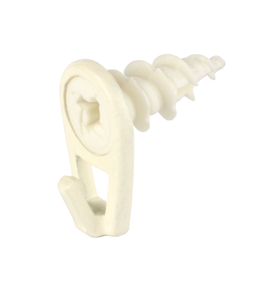 Cobra WallDriller Self-Drilling Picture Hooks for Plasterboard White 10 ...