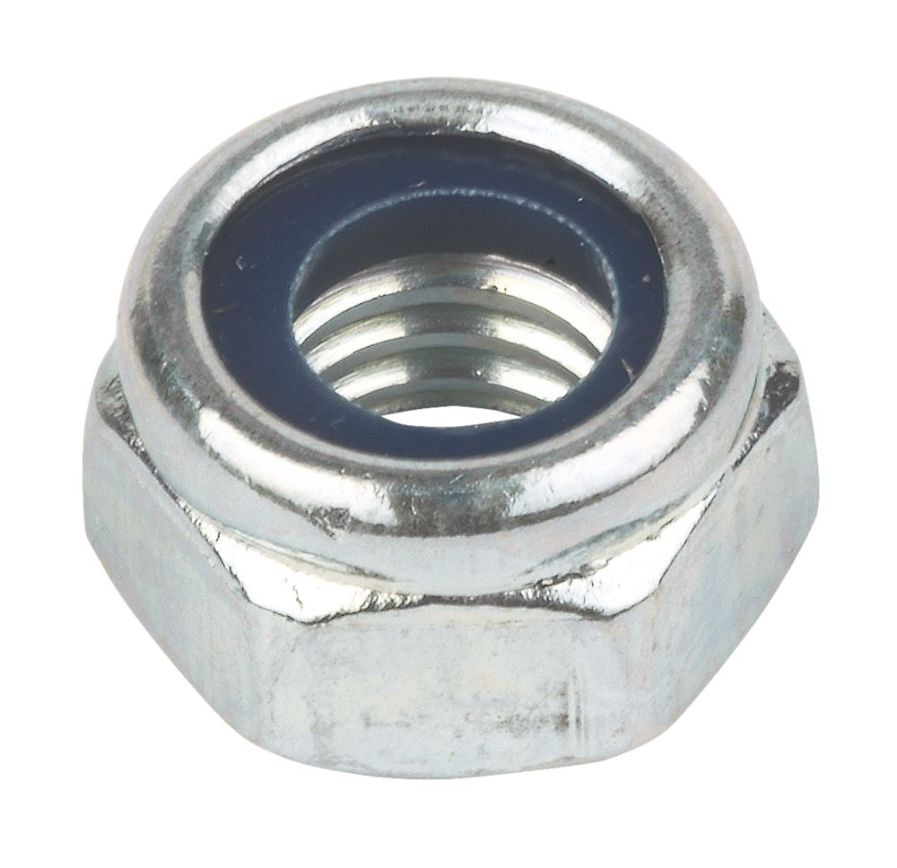Easyfix BZP Steel Nylon Lock Nuts M10 100 Pack - Screwfix