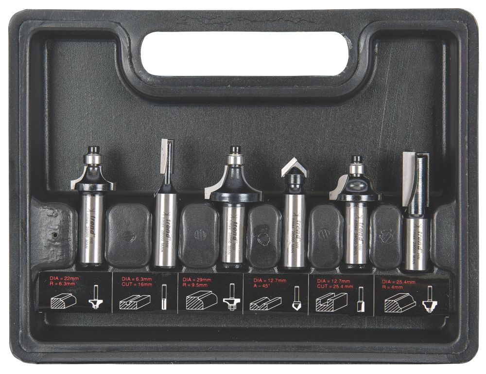 Trend Router Cutter Sets | Router Cutters | Screwfix.com