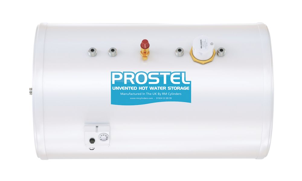 RM Cylinders Prostel Indirect Horizontal Unvented Hot Water Cylinder ...