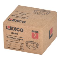 Lexco Leonis Indoor & Outdoor Black Microwave High Bay Motion Sensor 360° - Screwfix