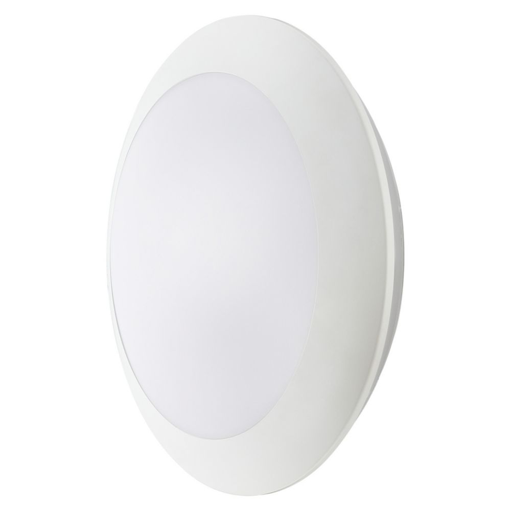 Luceco Celeste Outdoor Round LED Bulkhead White 23W 3200lm - Screwfix