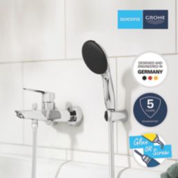 Grohe Start Chrome 251mm Wall Mounted Single Control Manual Shower Mixer Tap - Screwfix