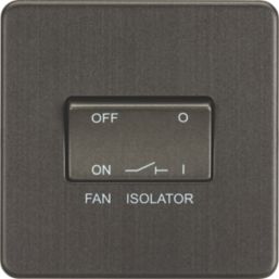 Knightsbridge 10AX 1-Gang TP Fan Isolator Switch Smoked Bronze - Screwfix