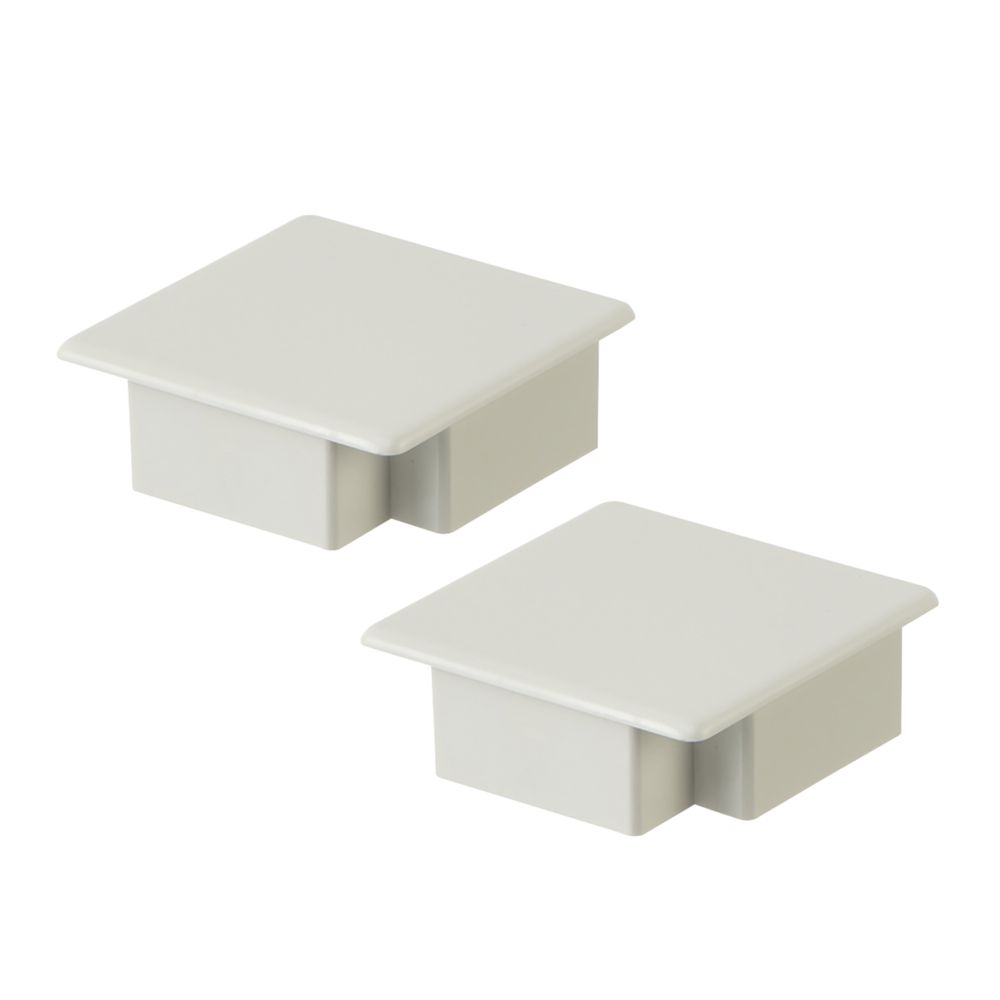 Deta TTE Maxi Trunking End Caps 50mm x 50mm 2 Pack - Screwfix