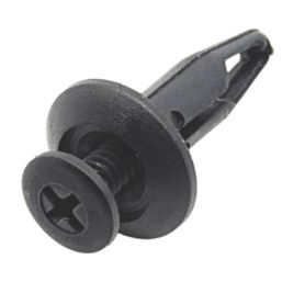 Pearl Consumables Screw Type Closed End Trim Rivets Black 6 Pack - Screwfix