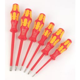 Wera 160 i/6 Kraftform Plus Series 100 + Rack Mixed VDE Screwdriver Set 6 Pieces - Screwfix