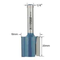Erbauer 1/4" Straight Router Cutter 19mm x 20mm - Screwfix
