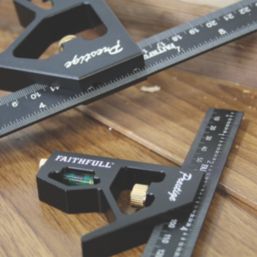 Faithfull Combination Square 2 Piece Set - Screwfix