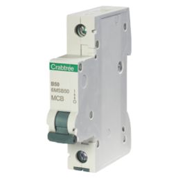 Crabtree Loadstar 50A SP B Curve MCB - Screwfix