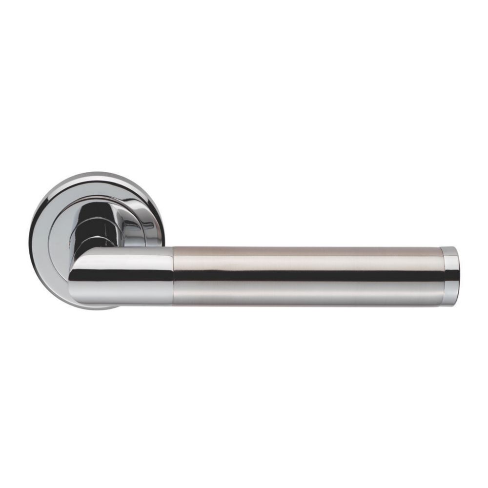 Serozzetta Trend Fire Rated Lever on Rose Door Handle Pair Polished ...