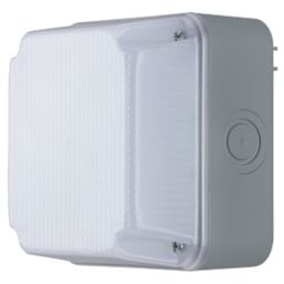 Luceco Storm Indoor & Outdoor Square LED Bulkhead Grey 4.5W 400lm ...