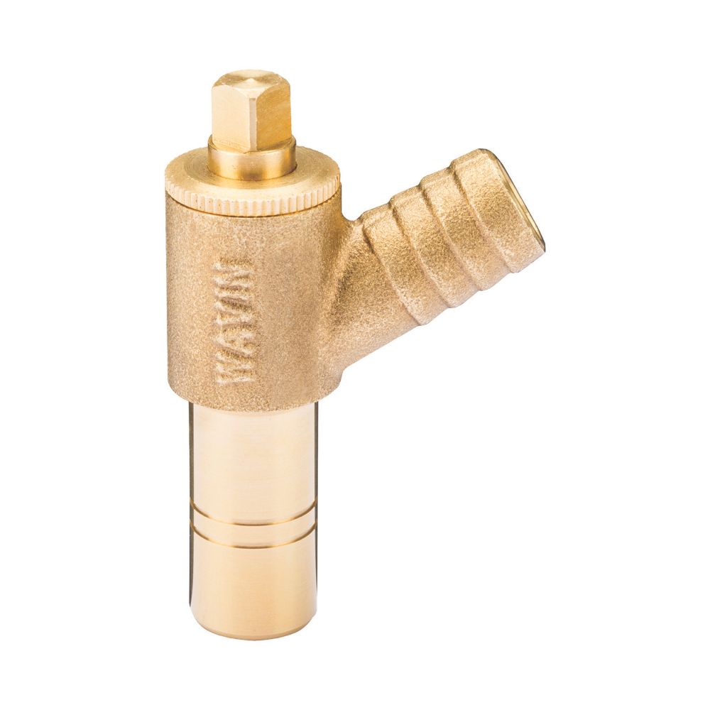 Hep2O Push-Fit Keyless Drain Cock 15mm - Screwfix