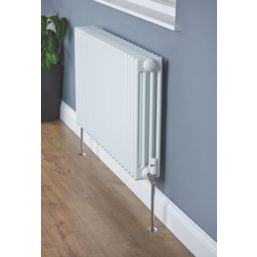 Acova 300mm x 628mm 1859BTU White Horizontal 4 Column Radiator - Screwfix
