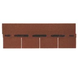 Roof Pro Red Square Bitumen Roof Shingles 1m x 340mm 16 Pack - Screwfix