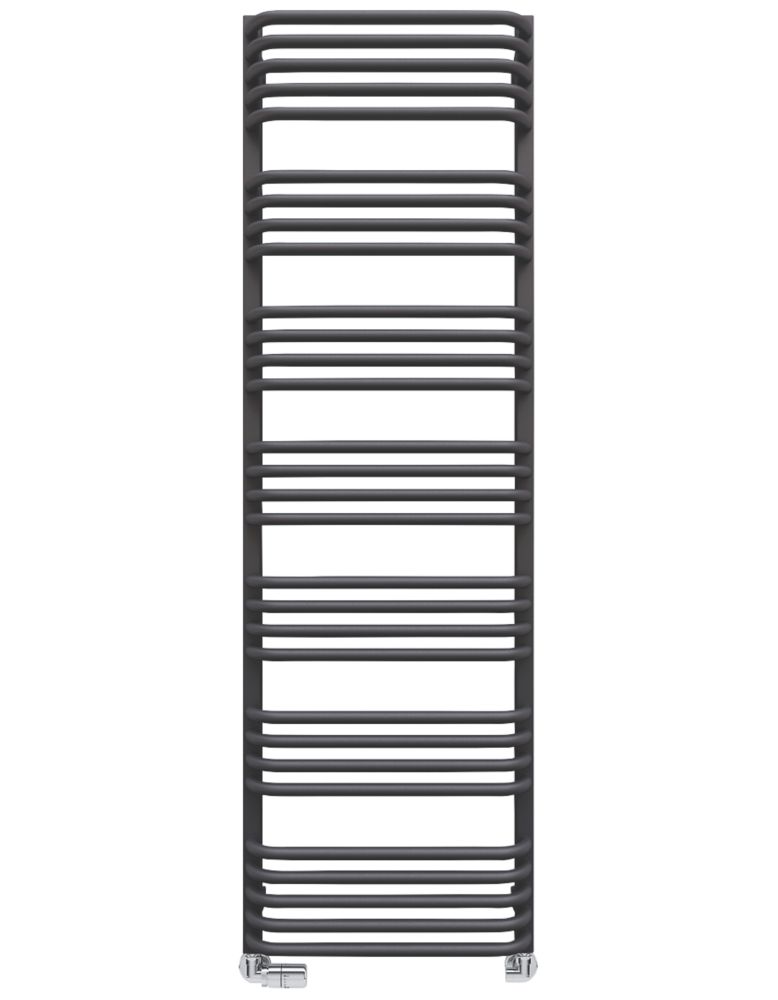 Terma 1580mm x 500mm 2706BTU Dark Grey Curved Designer Towel Radiator ...
