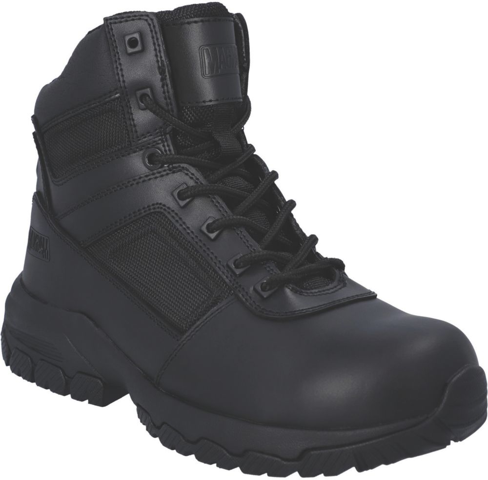 Magnum Size 6.5 Womens Black Water-Resistant Occupational Work Boots ...