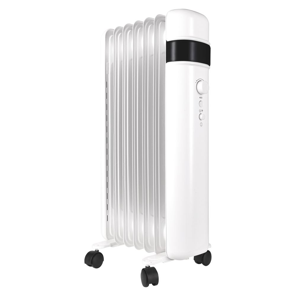 TCP Freestanding Smart Wi-Fi Oil-Filled Radiator White 1500W - Screwfix