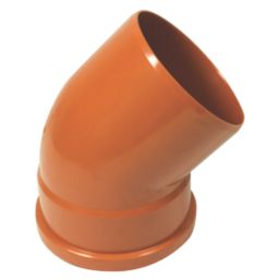 FloPlast Push-Fit 45° Single Socket Bend 160mm - Screwfix