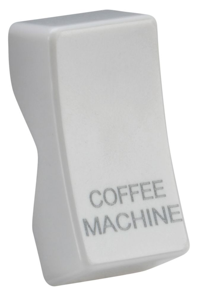 Knightsbridge 'COFFEE MACHINE' Switch Cover White - Screwfix