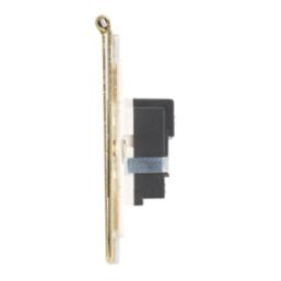 Contactum 3344BBW 13A 1-Gang Unswitched Floor Socket Brushed Brass with ...