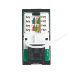 Contactum Media Modular RJ45 Ethernet Socket Black - Screwfix