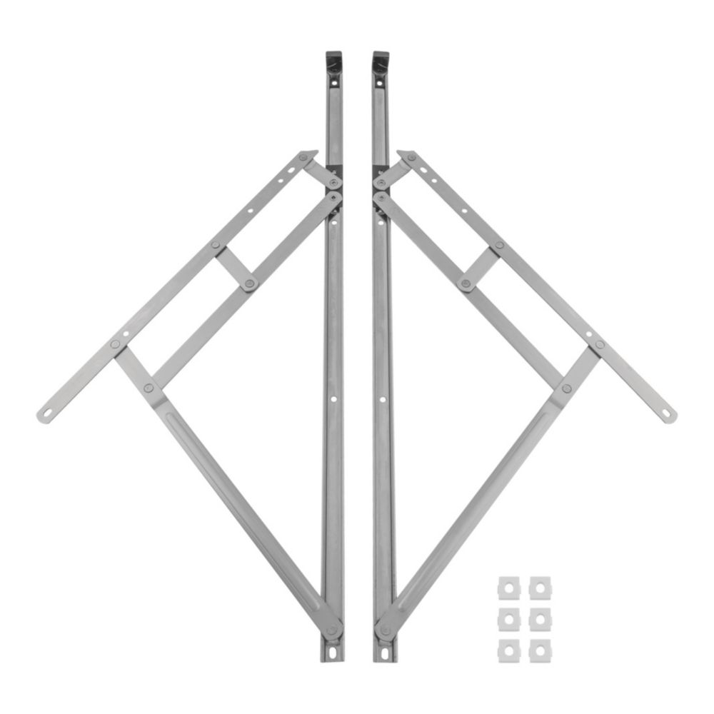 Smith & Locke Friction Stay Window Hinges Top-Hung 1500mm 2 Pack - Screwfix