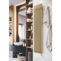 Terma Rolo 800W Electric Smart Designer Radiator 1800mm x 370mm Brass ...