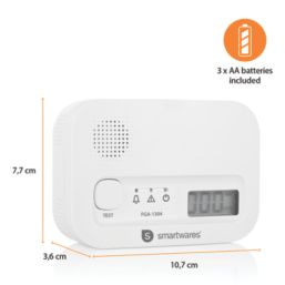 Smartwares FGA-13041 Battery Standalone Carbon Monoxide Alarm - Screwfix