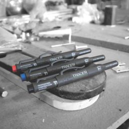TRACER Medium Tip Mixed Colours Permanent Marker 3 Piece Set - Screwfix