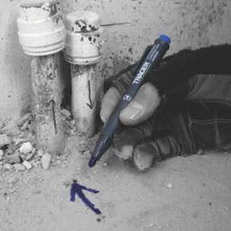 TRACER Medium Tip Mixed Colours Permanent Marker 3 Piece Set - Screwfix