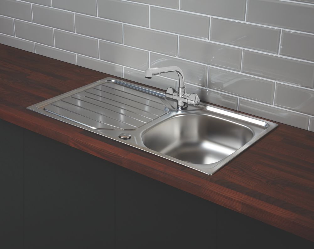 Franke Reno / Danube 1 Bowl Stainless Steel Inset Sink & Mixer Tap 860 ...