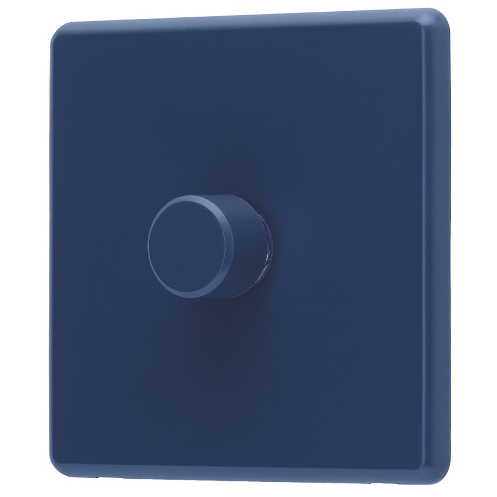 Arlec 1-Gang 2-Way LED Dimmer Switch Blue - Screwfix