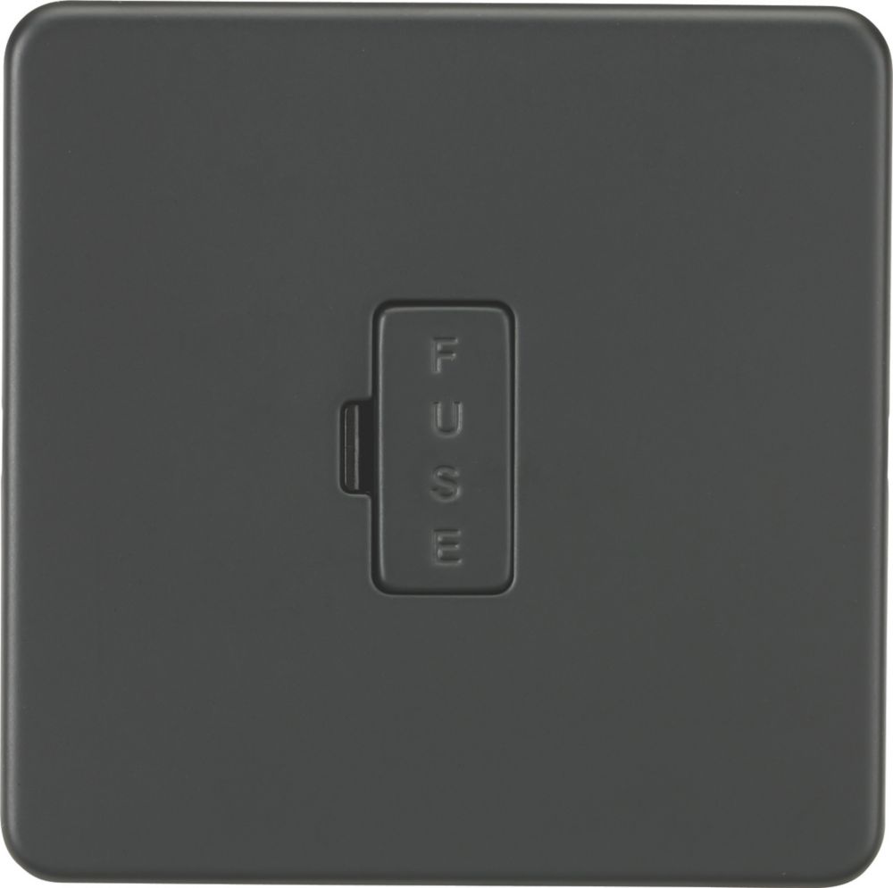 Knightsbridge 13A Unswitched Fused Spur Anthracite - Screwfix