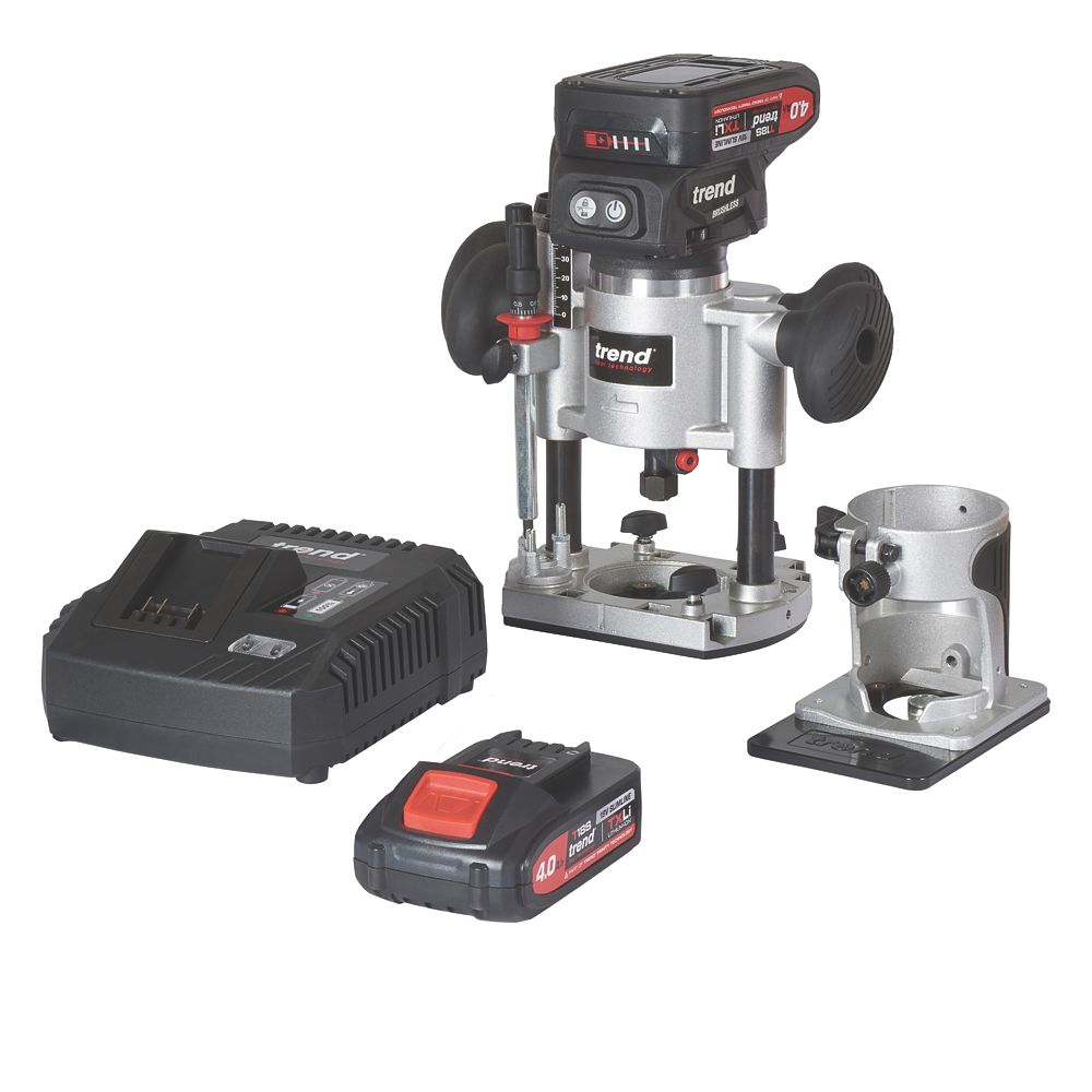 Trend T18S/R14K2 18V 2 x 4.0Ah Li-Ion TXLi 1/4" Brushless Cordless ...