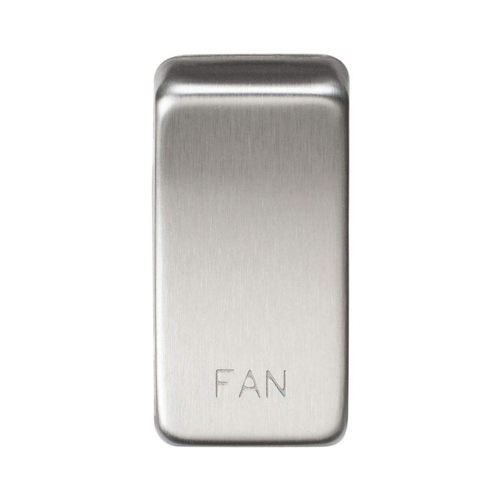 Knightsbridge 'FAN' Switch Cover Brushed Chrome - Screwfix