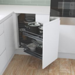 Essentials Anthracite RH Corner Pull Out Storage 800mm Screwfix