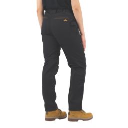Site Heyward Womens Work Trousers Black Size 10 31" L - Screwfix