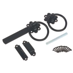 GateMate Ring Gate Latch Black 150mm - Screwfix