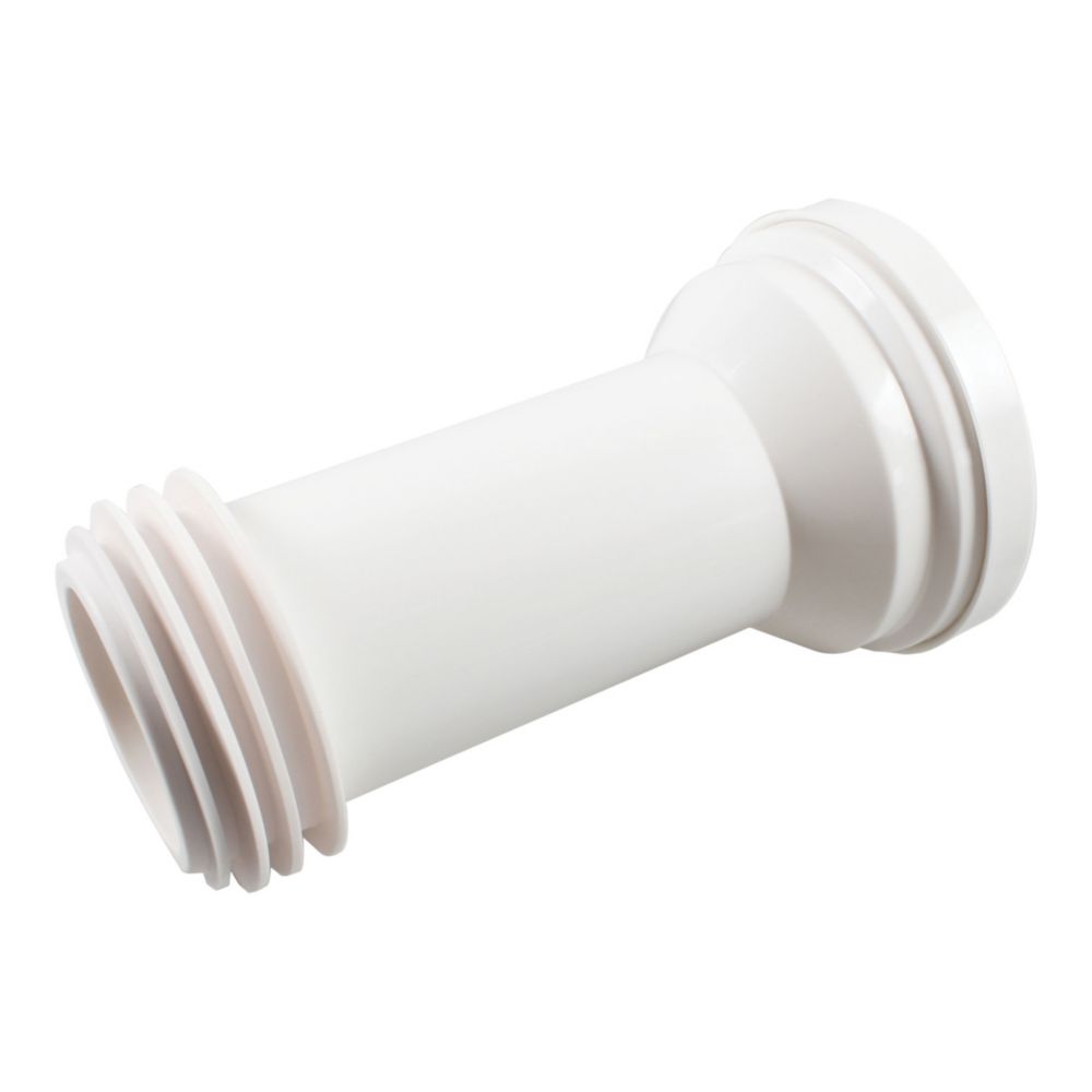 Flomasta Rigid Straight Pan Connector White 260mm - Screwfix