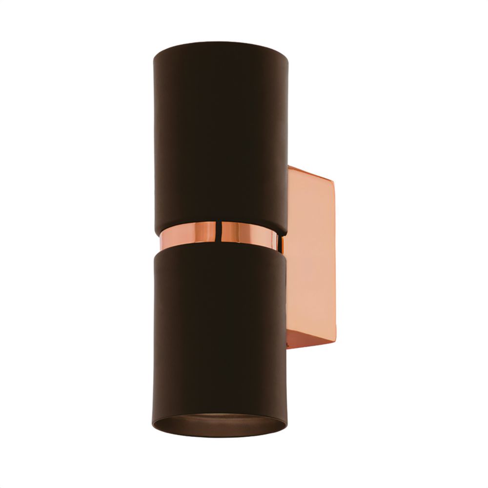 Eglo Passa LED Up/Down Wall Light Brown 3W 250lm - Screwfix