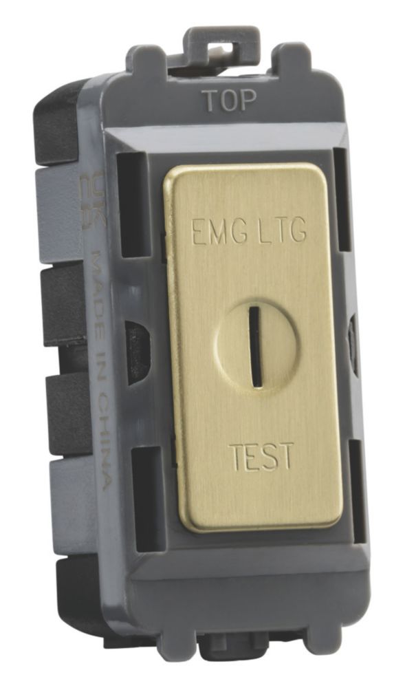 Knightsbridge 20AX Grid DP Emergency Lighting Test Key Switch Brushed ...