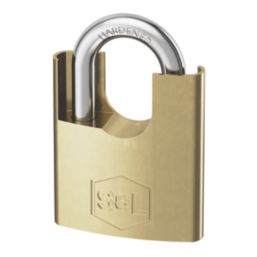 Smith & Locke Brass Closed Shackle Padlock 50mm - Screwfix